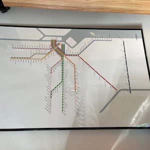 New York City Subway Map / NYC / Minimal Poster Print / Subway Style ...