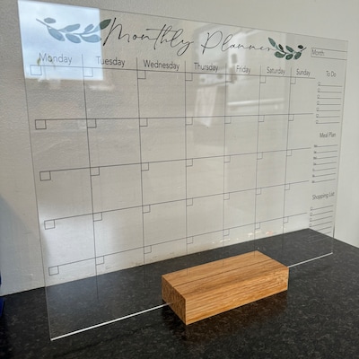 Wipeable Timetable Personalized Timetable Student Plan Acrylic Glass ...