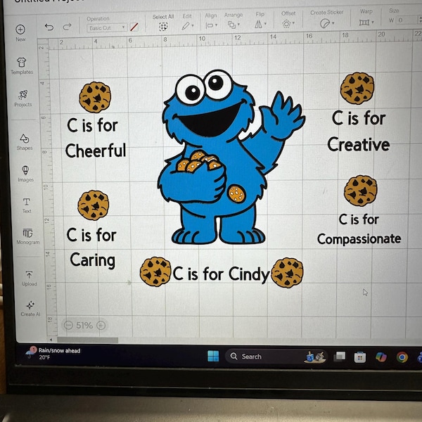 Cookie Monster SVG Bundle: Elmo, Cookie Clipart for Cricut (digital ...