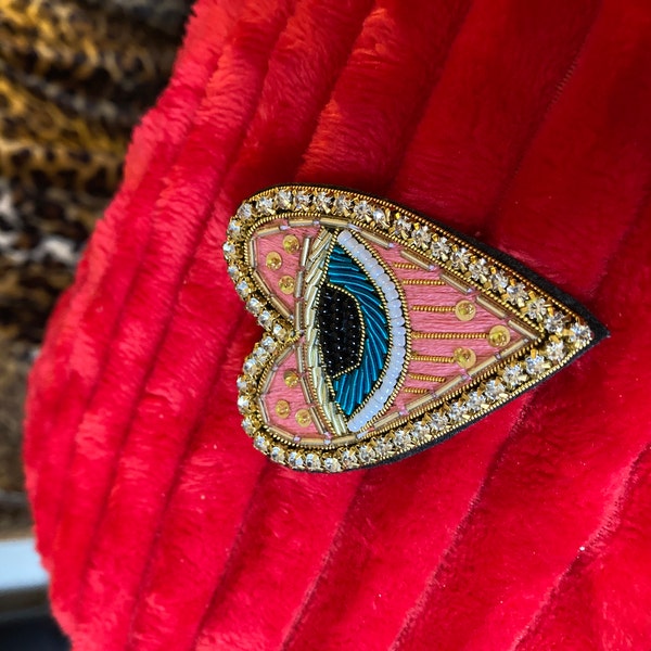 Embroidered Brooch. French Bullion Patch. Embellishment. Bullion Patch ...