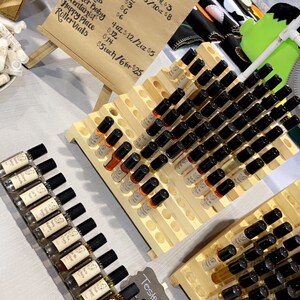 Wooden Display Rack for Fragrance or Essential Oils 3 Row Bottle ...