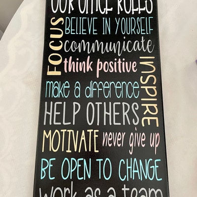 Office Rules Sign, Office Decor for Wall, HR Office, Human Resources ...