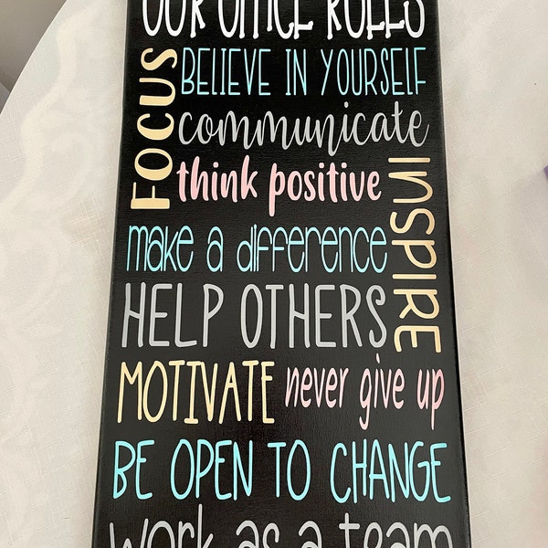 Office Rules Sign, Office Decor for Wall, HR Office, Human Resources ...