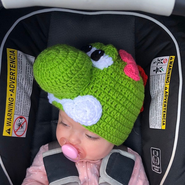 Yoshi Costume Nintendo Dinosaur Crochet Hat,nintendo Hats,crochet Yoshi ...
