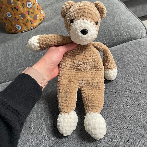 Bear Snuggler Crochet Pattern, Bear Lovey Pattern, Cuddle Toy ...