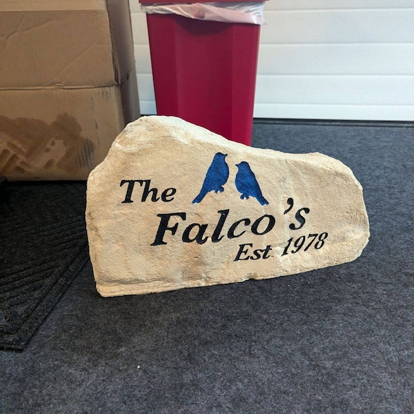 Large Custom Engraved Address Stone - Etsy