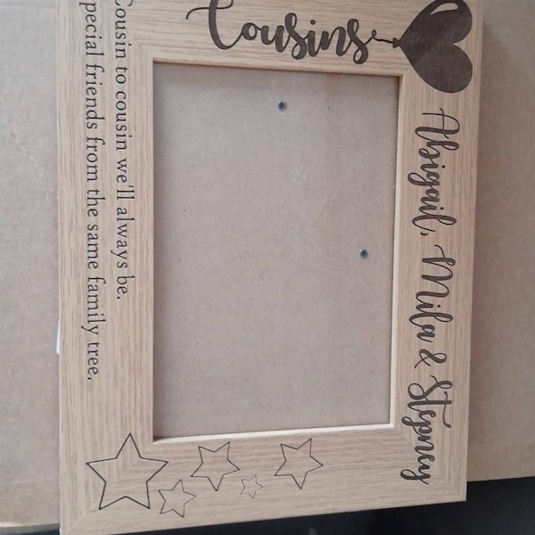 Personalised Cousins Photo Frame Balloon Design - Etsy UK