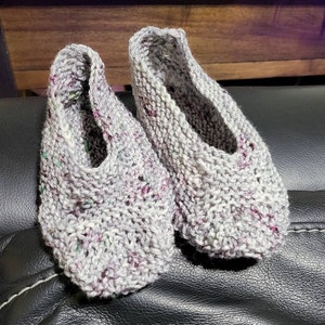 Easy Knit Slipper Pattern Just Two Needles/knitting Pattern Slipper ...