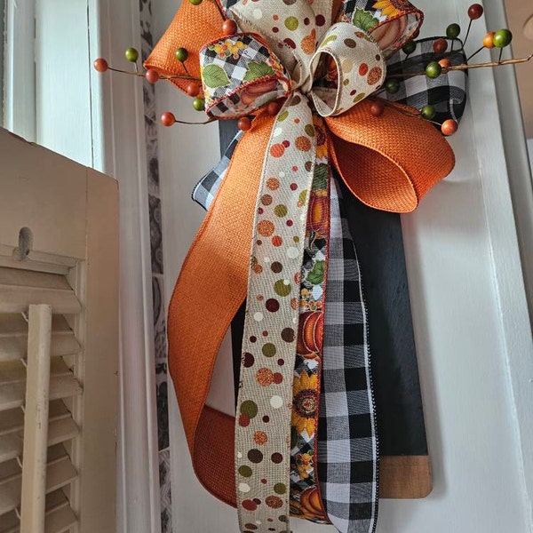 Army Forge Bow, Army Bow, Green and Burlap Bow, Bow for Lantern Wreath ...