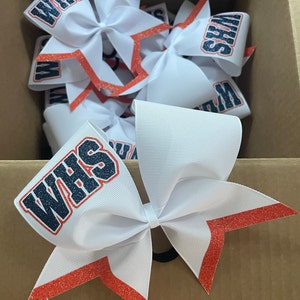 School Spirit Bow High School Cheer Team Bow Custom Hair Bow Cheer Bows ...
