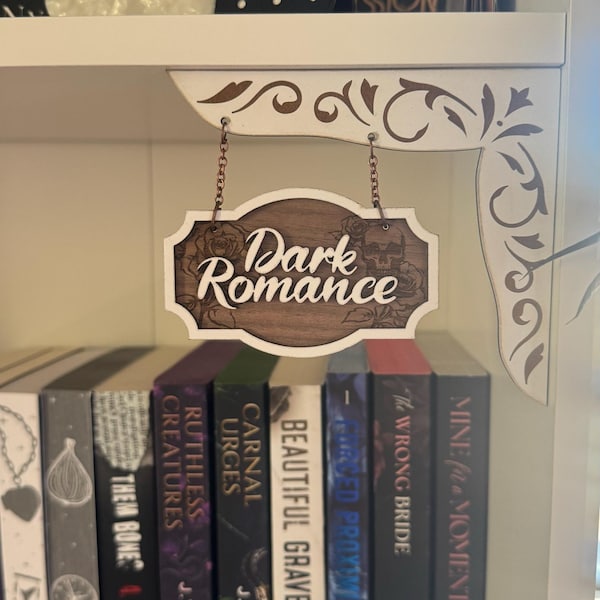 Fantasy Bookshelf Sign, Bookshelf Genre Hangers, Bookshelf Fantasy Sign ...