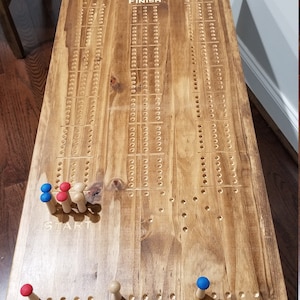 Cribbage Coffee Table With Pegs and Foldable Legs for EASY Storage When ...