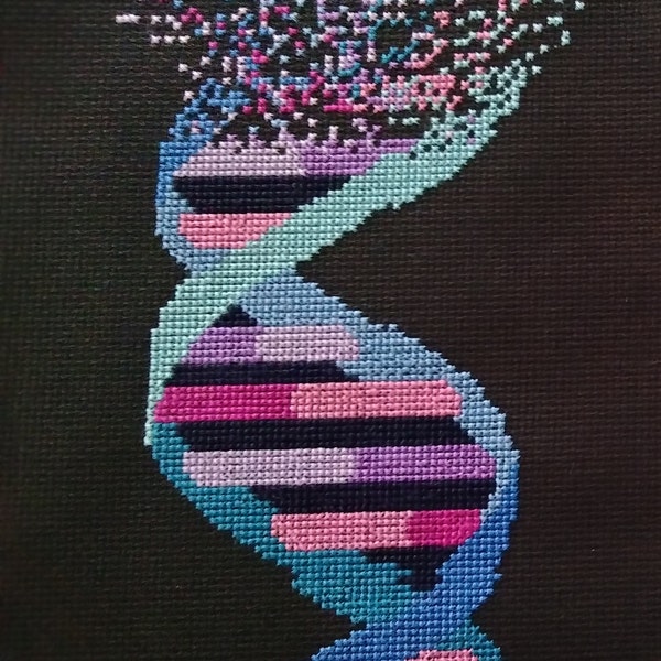 DNA Cross Stitch Pattern, Helix Cross Stitch Pattern, Science Cross ...