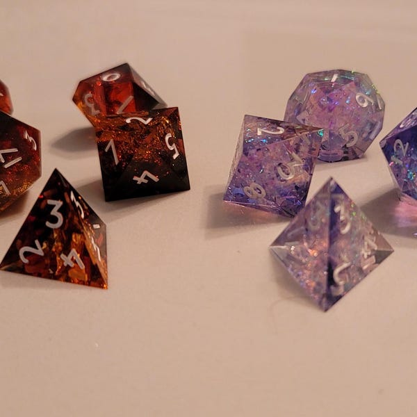 Taro Milk Tea Boba Dice Kawaii Dice, Boba Dice, Handmade Resin Sharp ...