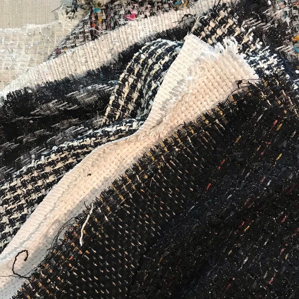 Tweed Fabric Craft Pack - Black and White, Sewing, Craft, Patchwork ...