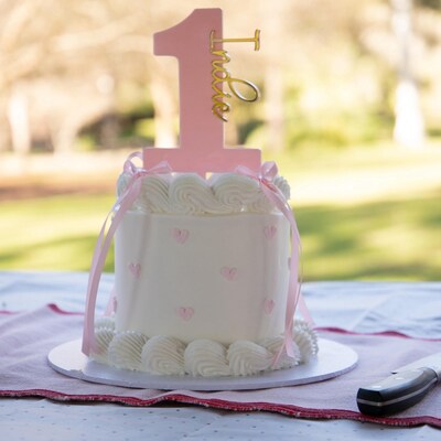 One Cake Topper Girl, 1 Cake Topper Girl, First Birthday Cake Decor ...