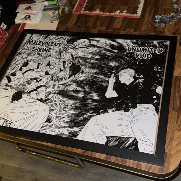 28x20 Inch Jujutsu Kaisen Manga Poster | Custom Manga Panel Drawing ...