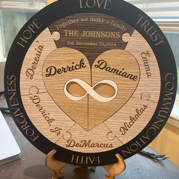 Unity Ceremony Puzzle, Blended Family Wedding Gift, Unity Ceremony ...