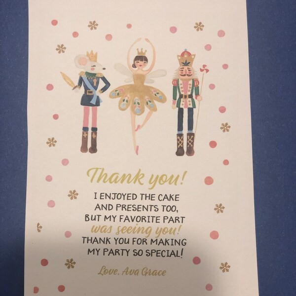 Nutcracker Favors, Nutcracker Thank You Card, Nutcracker Tags ...