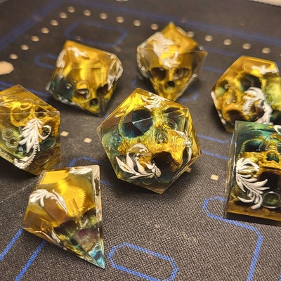 Dice Set Skull Sharp Edge, D&D Dice Set for Dungeons and Dragons D and ...