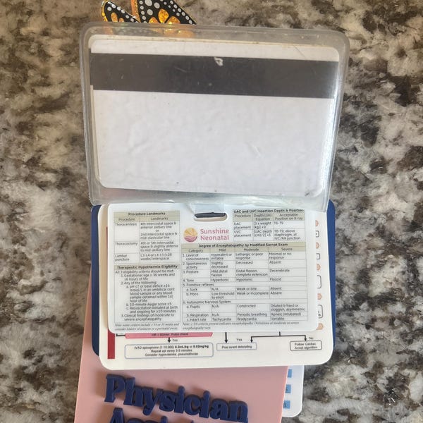 Neonatal Reference Card - NRP - Apgars - NICU Nurse - NNP - Quick Badge ...