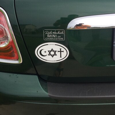 OS009 Coexist Islam/judaism/christianity Oval Bumper Sticker - Etsy