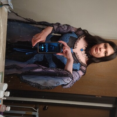 Turquoise Gothic Victorian Gown Unique Vampire Wedding for Witches Ball ...