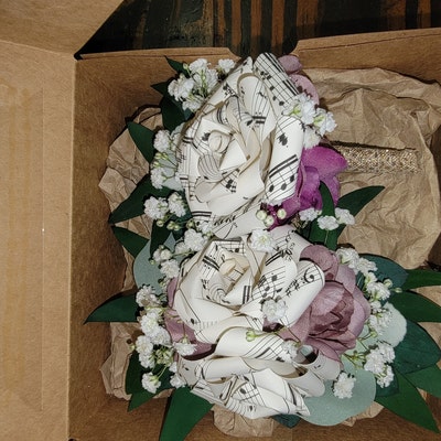 Sheet Music Roses Musical Paper Flowers Wedding Anniversary Gift ...