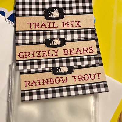 Camping Party, Treat Bag Toppers, Camping Party Favors, Goodie Bags ...
