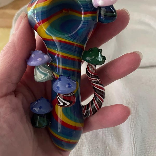 Pipe Peach Pipe Glass Hand Pipe Pink Peach Pipes Unique Handmade Pipe ...