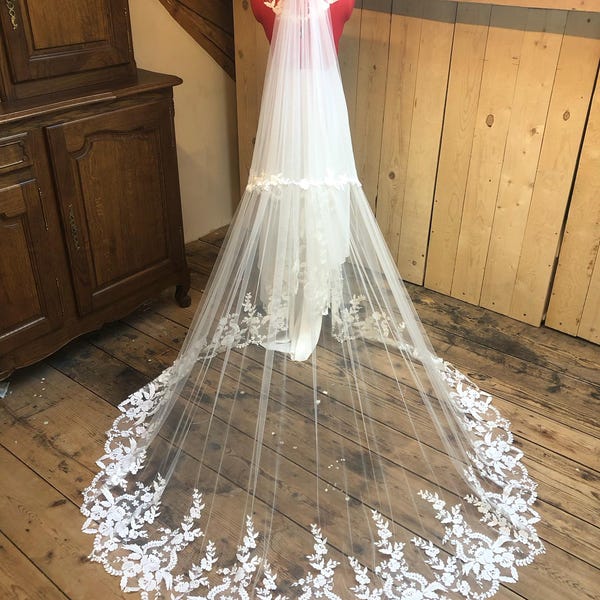 1 Yard Handmade Alencon Bridal Lace Trim, Wedding Veil Lace Trim ...