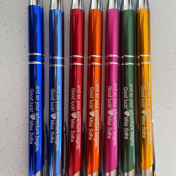 Custom Engraved Personalized Metal Pens Wedding School Gift Business ...