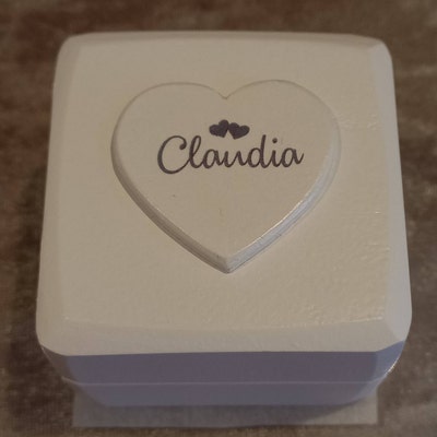 White Engagement Ring Box, Proposal Ring Box, White Ring Box, Custom ...