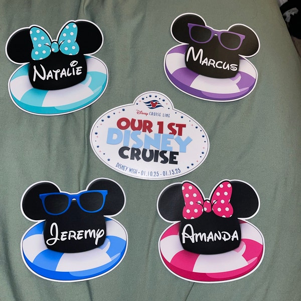 Our 1st Disney Cruise Ship Name Tag Family Magnet - Personalized Disney ...
