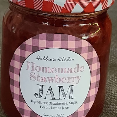 Jam Label Printable for Mason Jars, Homemade BBQ, Jam, Jelly, Canning ...