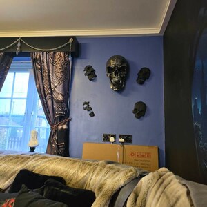 Full Size Human Skull Decor, Set of 3, Wall Mounted Gothic Home Décor ...