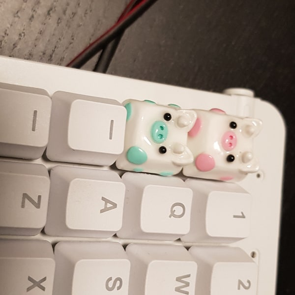 Strawberry Cow Keycap | Artisan Keycap | Cute Keycap - Etsy