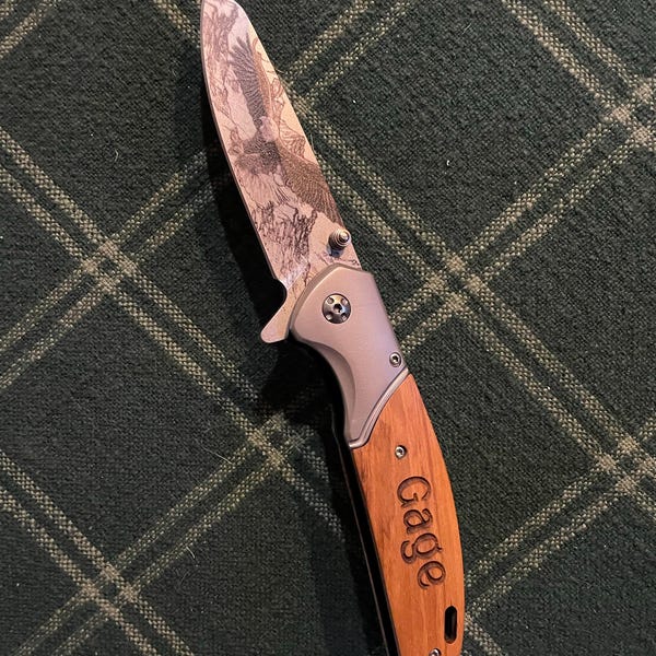 Engraved Pocket Knife Personalized Folding Knife, Gift for Men, Folding ...
