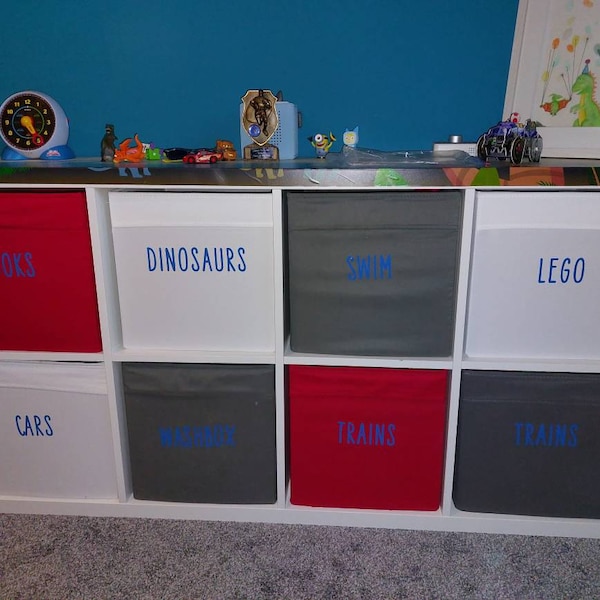 IKEA KALLAX DRONA Box Sticker Personalised Vinyl Labels Stickers Decals ...