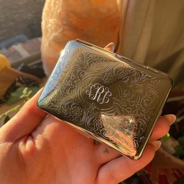 Custom Engraved Cigarette Case Personalized Double Sided 100s Textured ...