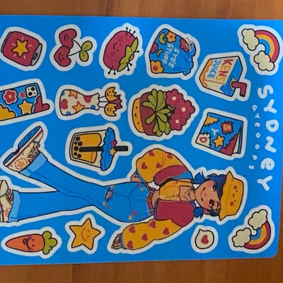 Kidcore Sticker Sheet Sydney Cute Matte Vinyl Waterproof - Etsy