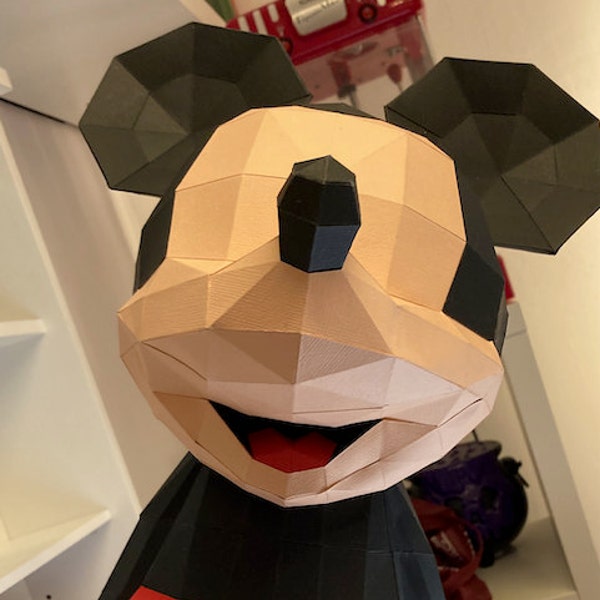 Papercraft Mickey Mouse, Pdf, SVG and DXF Format Compatible With Cricut ...