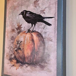Crow With Pumpkin | A4 Rice Paper | Paper for Decoupage | Decoupage ...