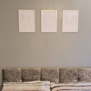 Set of 3 Line Drawing A4 A3 Art Print Poster Quote - Etsy