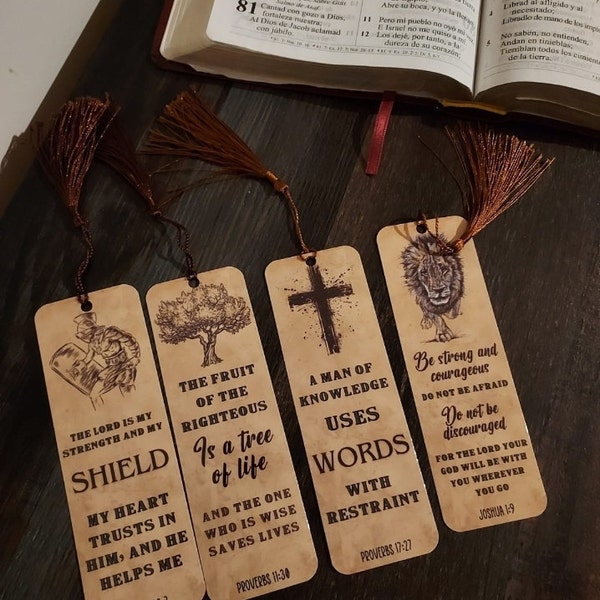 Scripture Bookmarks, Vintage Bookmarks, Masculine Bookmarks, Printable ...