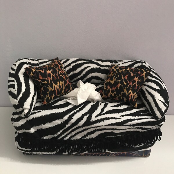 Zebra Tissue Box Cover - Etsy