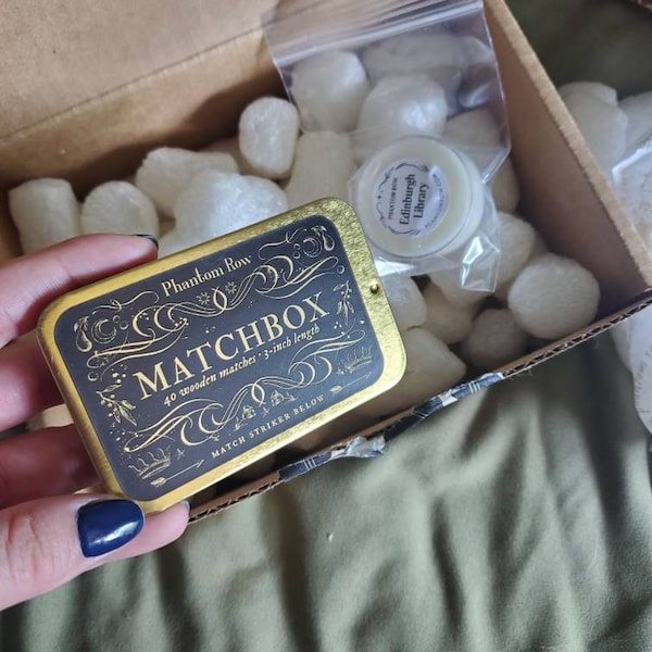 The Matchbox Vintage-style Gold Tin With 40 3-inch Matches Candle ...