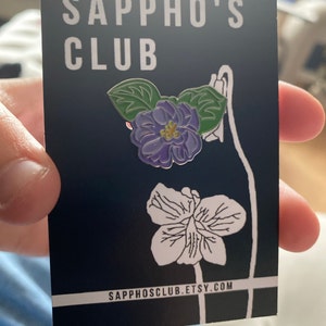 Sappho's Club Violet Enamel Pin Badge - Etsy