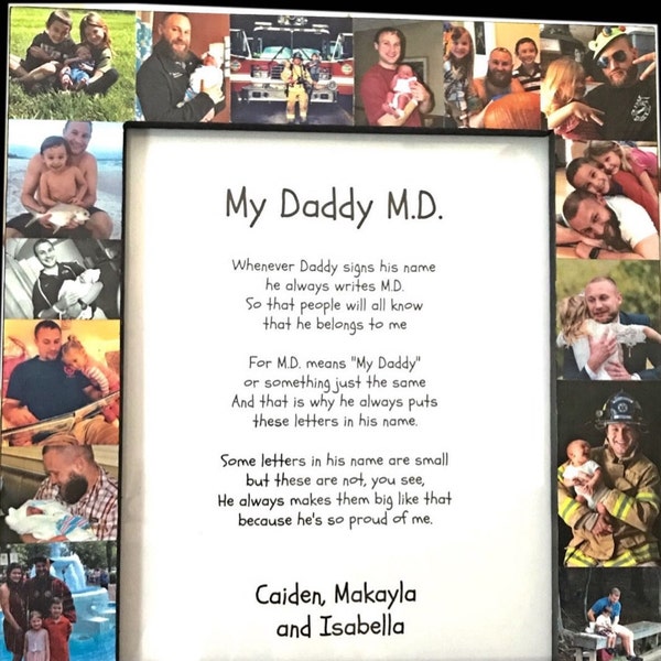 My Daddy MD Frame, Daddy M.D. Poem, My Daddy, D.O. I Love You Daddy ...