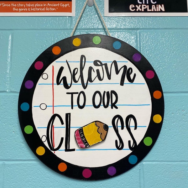 Welcome to Our Class Door Teacher Sign W/ Interchangeables - Etsy